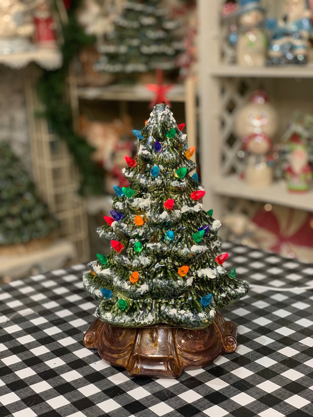 Light up Ceramic Christmas Tree - Etsy