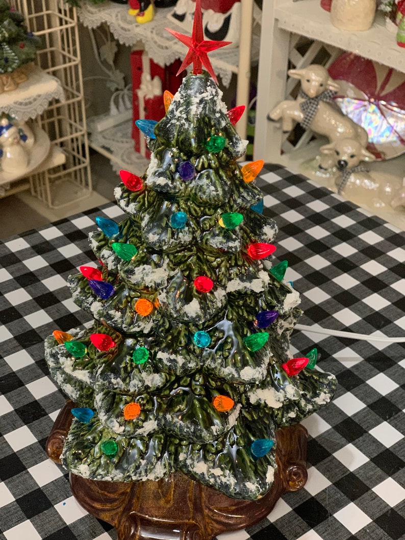 Light up Ceramic Christmas Tree - Etsy