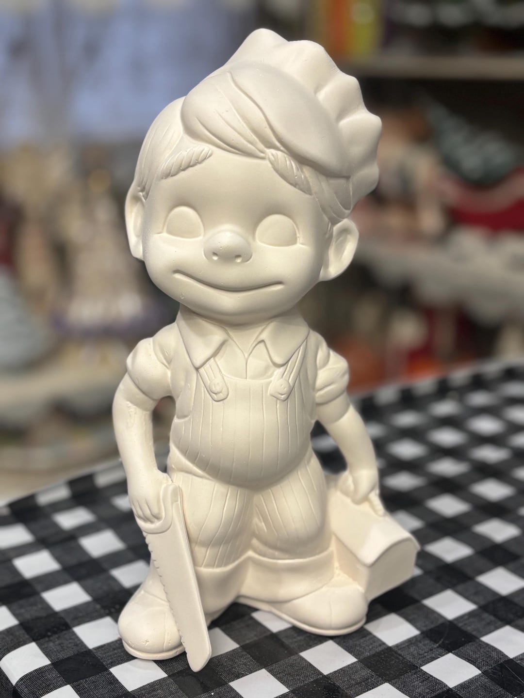 Handcrafted Ceramic Bisque Ready to Paint Vintage Carpenter Smiley - Etsy