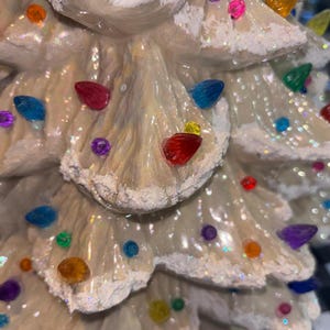 Handcrafted Light up Ceramic Christmas Tree With Snow Accent - Etsy