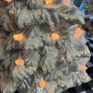 Handcrafted Light up Ceramic Christmas Tree With Snow Accent - Etsy