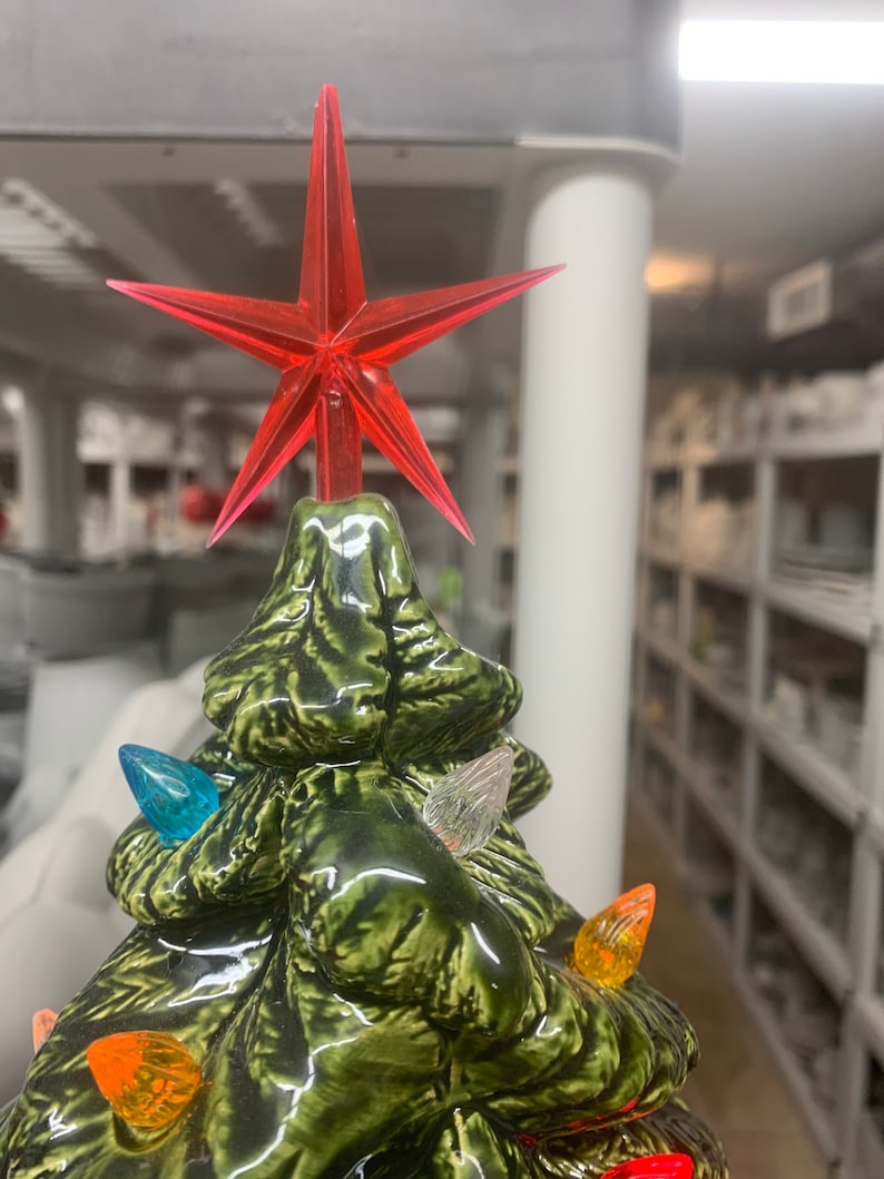 Hand Painted Ceramic Christmas Tree - Etsy