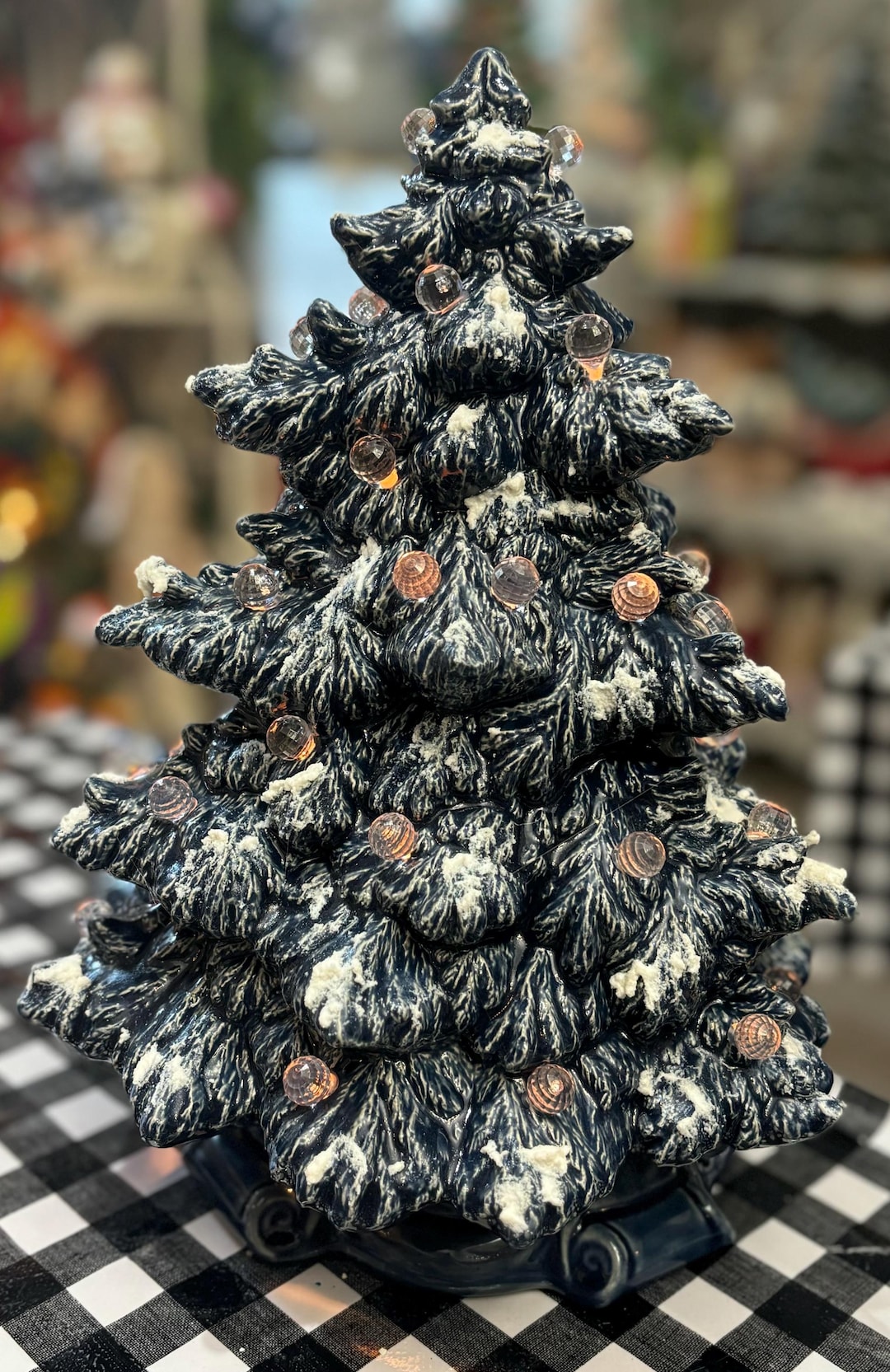 Handcrafted Ceramic Light up Christmas Tree With Base - Etsy