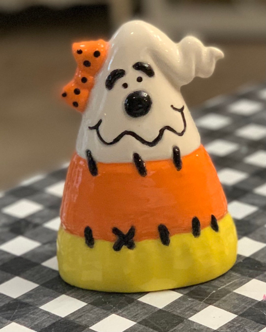 Handcrafted Small Ceramic Candy Corn Ghost - Etsy