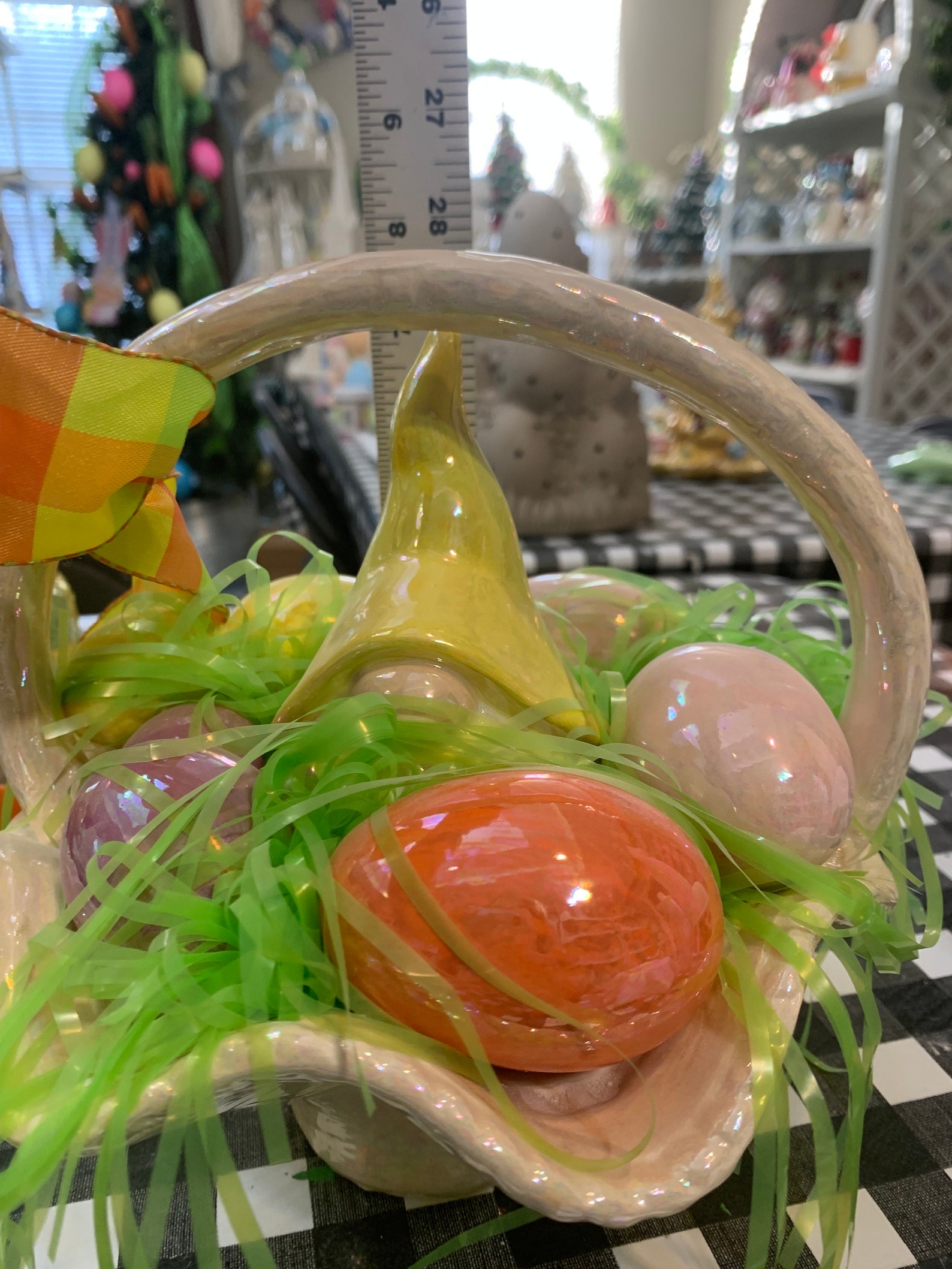 Handcrafted Ceramic Basket With Eggs - Etsy