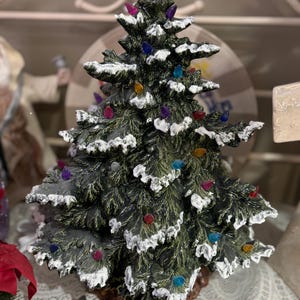 Handcrafted Ceramic Light up Christmas Tree With Base - Etsy