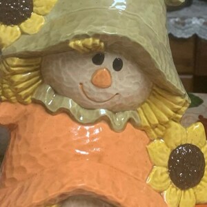 Ceramic Fall Scarecrow - Etsy