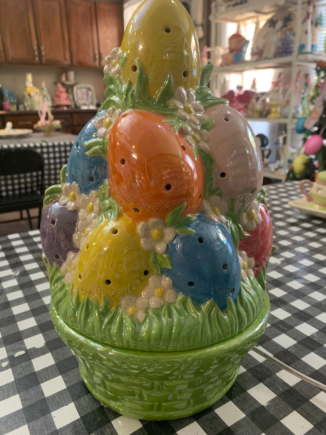 Handcrafted Ceramic Light up Egg Tree - Etsy