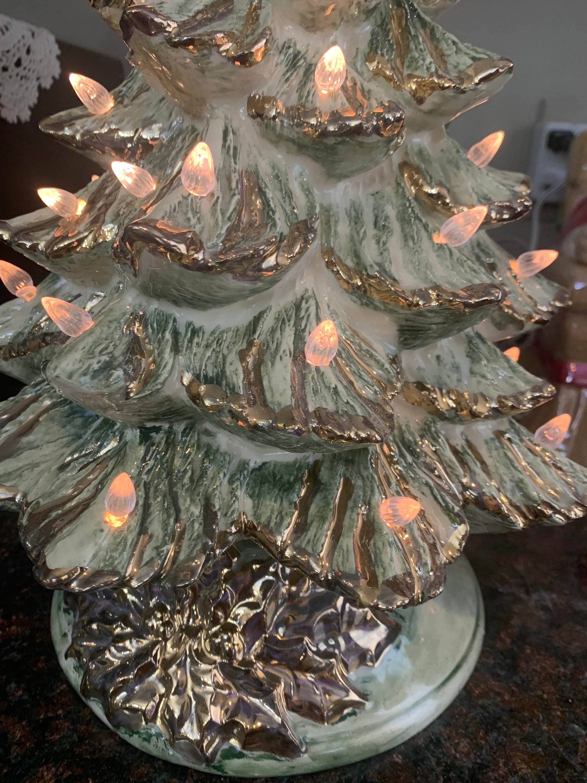 Light up Ceramic Christmas Tree - Etsy Canada
