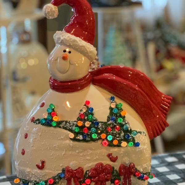 Ceramic Snowman - Etsy
