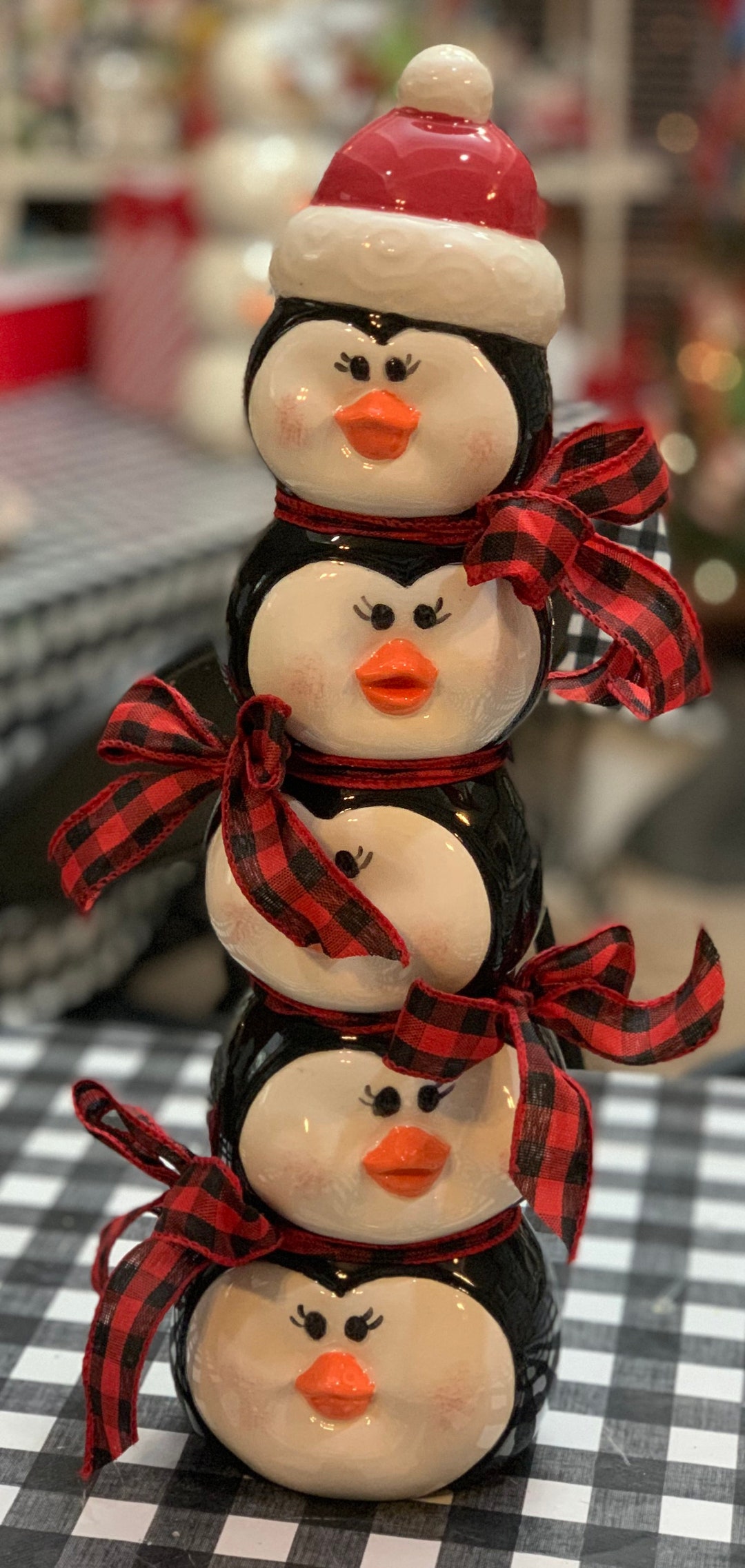 Ceramic Penguin Stack - Etsy