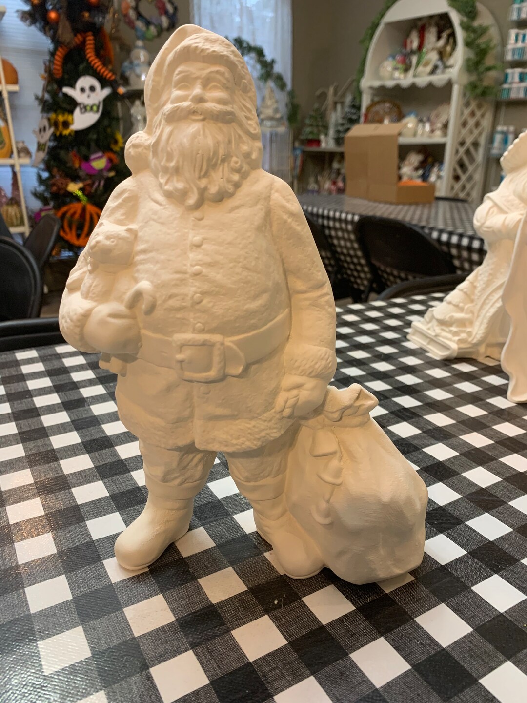 Handcrafted Vintage Ceramic Bisque Santa - Etsy