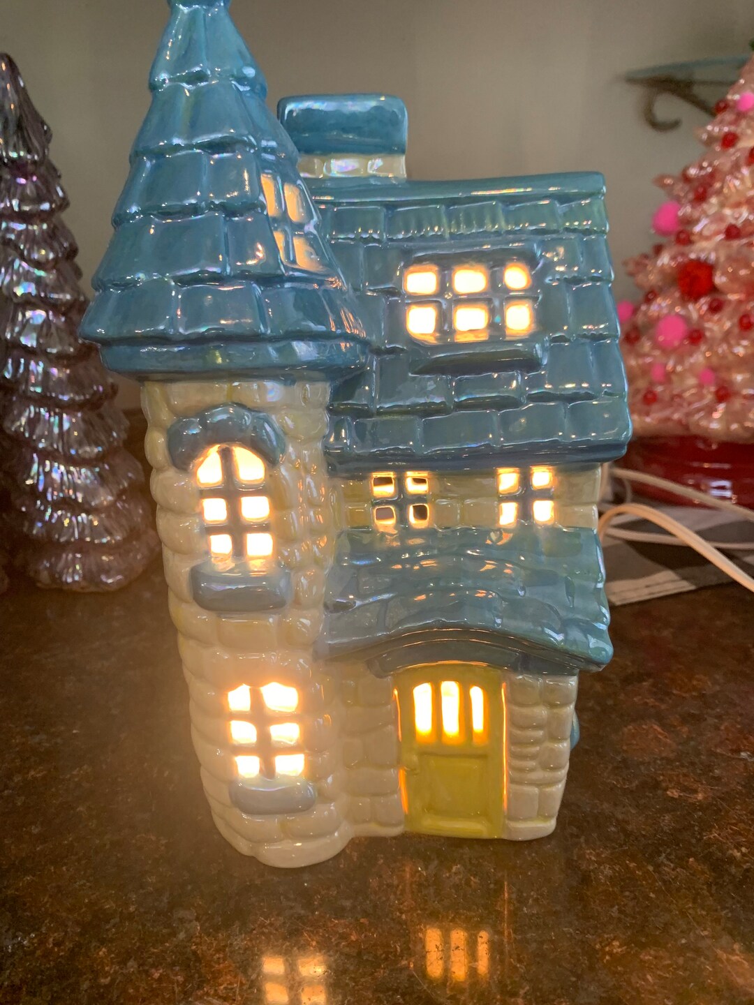 Light up Ceramic House - Etsy