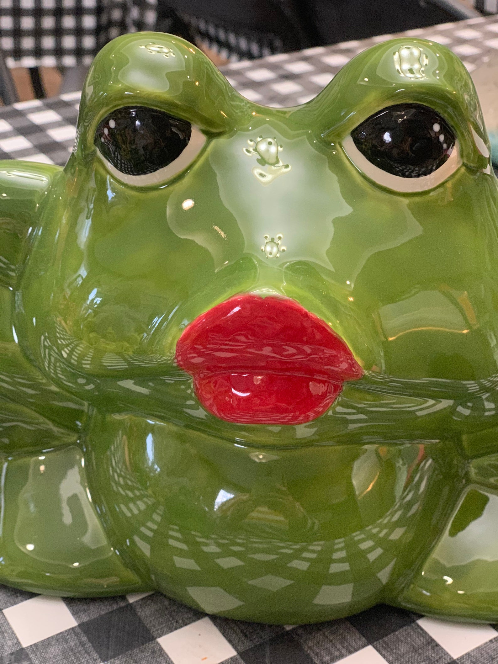 Hand-painted Ceramic Frog – Whimsical Garden & Spring Décor, Outdoor or ...