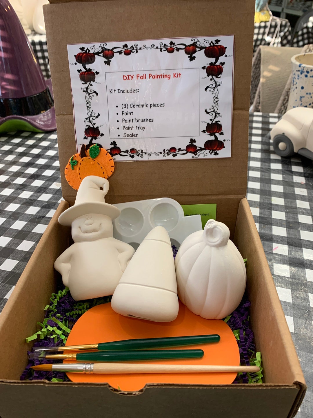 Handcrafted DIY Ceramic Fall Painting Kit - Etsy