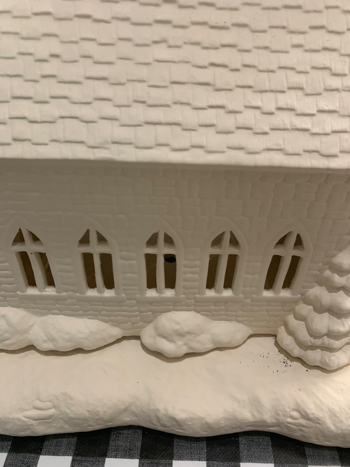 Church Bisque Ready to Paint Ceramic DIY Pottery Light up Church Decor ...