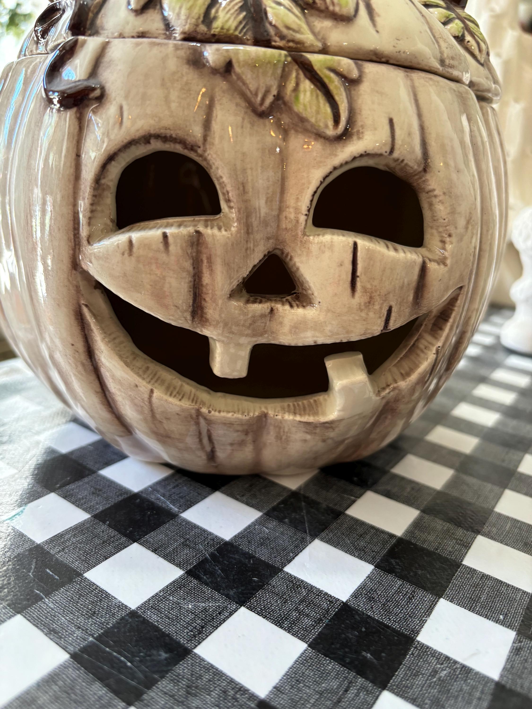 Handcrafted Ceramic Pumpkin With Face - Etsy