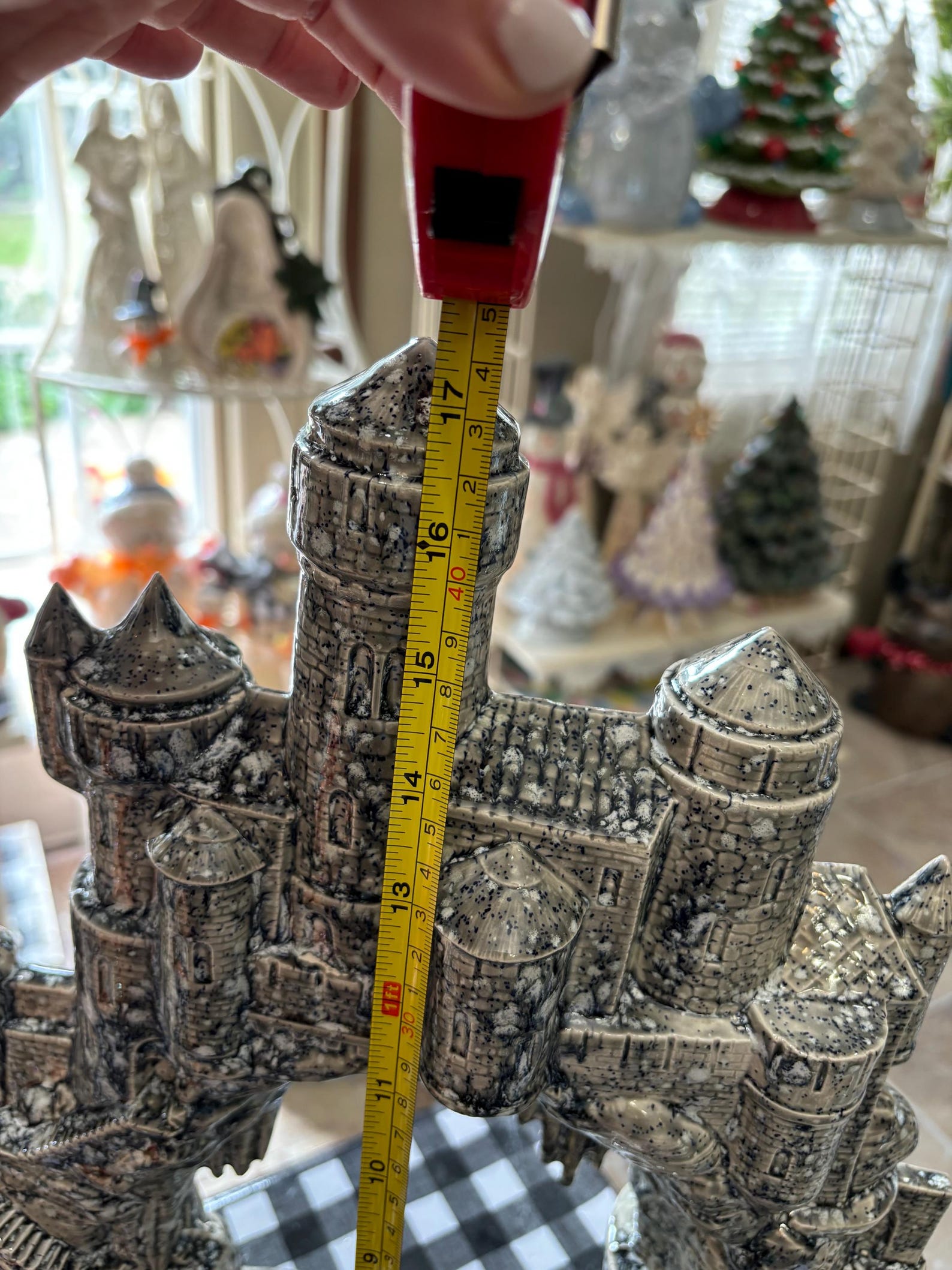 Hand-painted Ceramic Castle – Cosmic Black Crystal Finish, Handmade ...