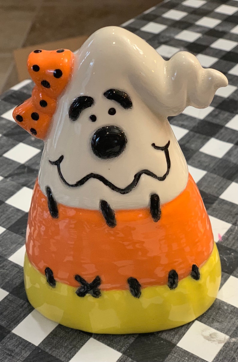 Handcrafted Small Ceramic Candy Corn Ghost - Etsy