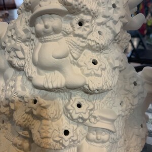 Ceramic Bisque Snowman Tree - Etsy