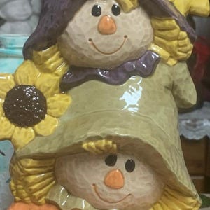 Ceramic Fall Scarecrow - Etsy