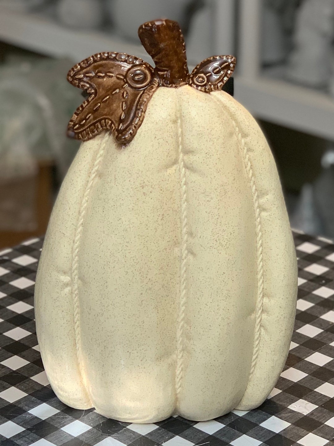 Hand Painted Ceramic Pumpkin - Etsy