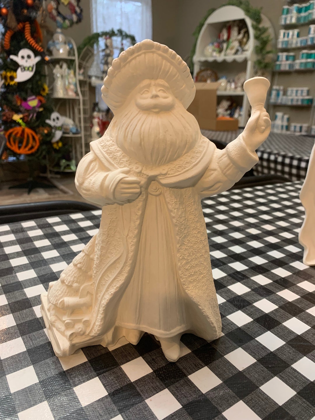 Handcrafted Ready to Paint Vintage Ceramic Bisque Santa - Etsy