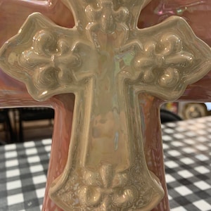 Handcrafted Pink Ceramic Cross - Etsy