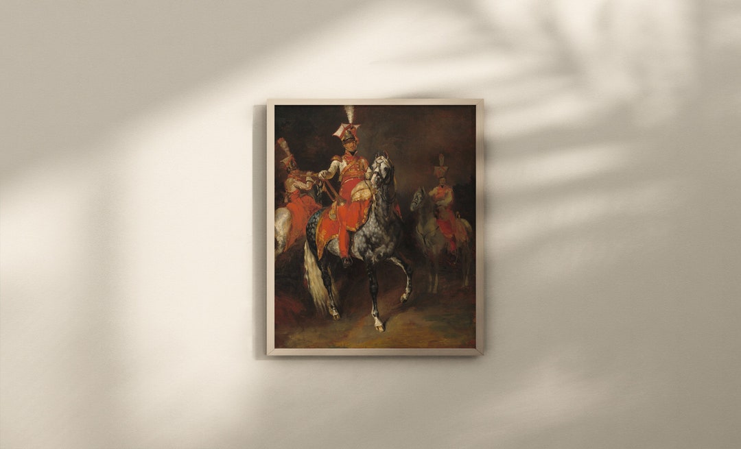 Mounted Trumpeters of Napoleon's Imperial Guard by Theodore Gericault ...