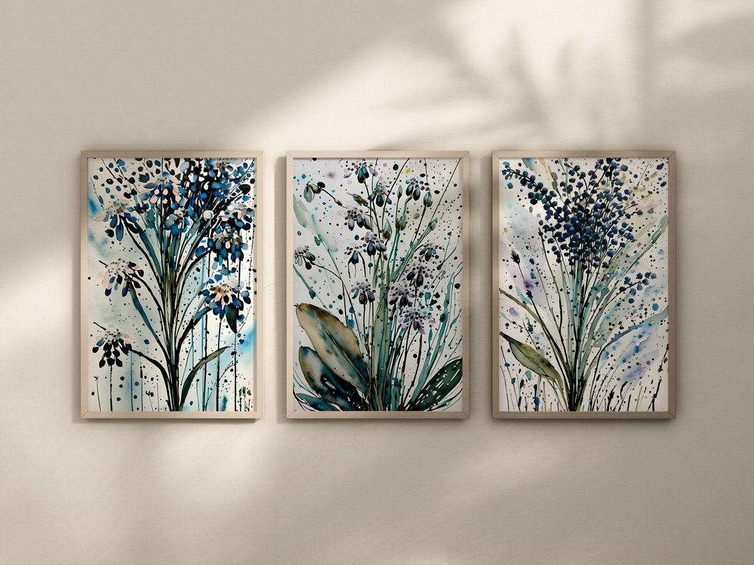 Watercolor Set of 3, May Birth Flower, Lilly of the Valley Printable ...