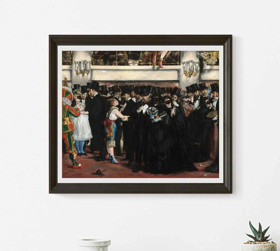 Masked Ball at the Opera by Edouard Manet 1873 Oil on Canvas Printable ...