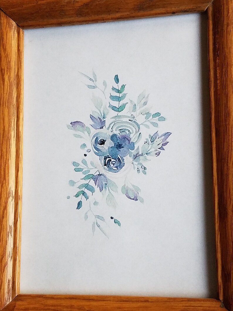 Watercolor Flowers Prints Matching Set of Three, 5 X 7, 8.5 X 11, 11 X ...
