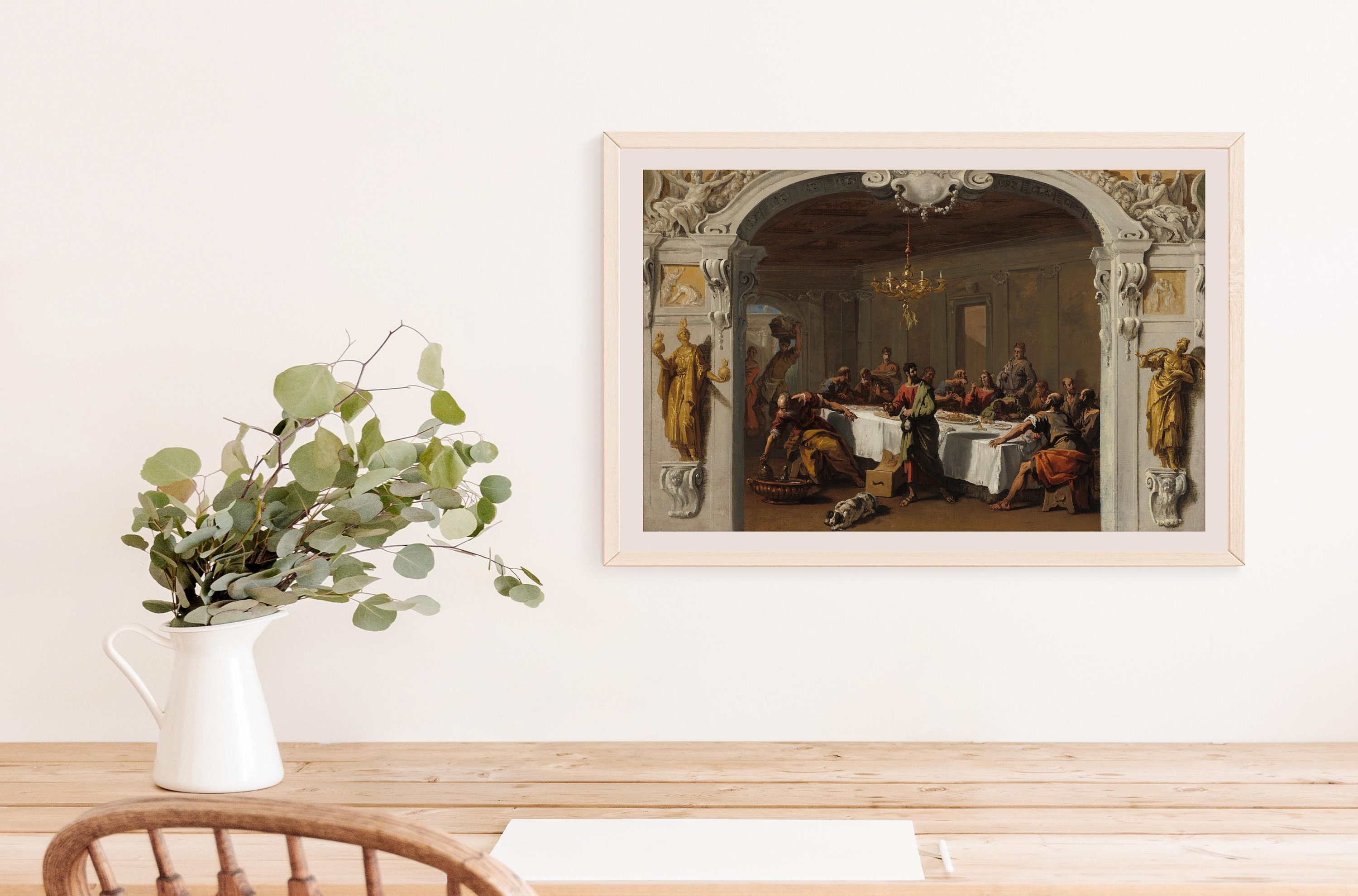 The Last Supper by Sebastiano Ricci 1713/1714 Oil on Canvas Printable ...