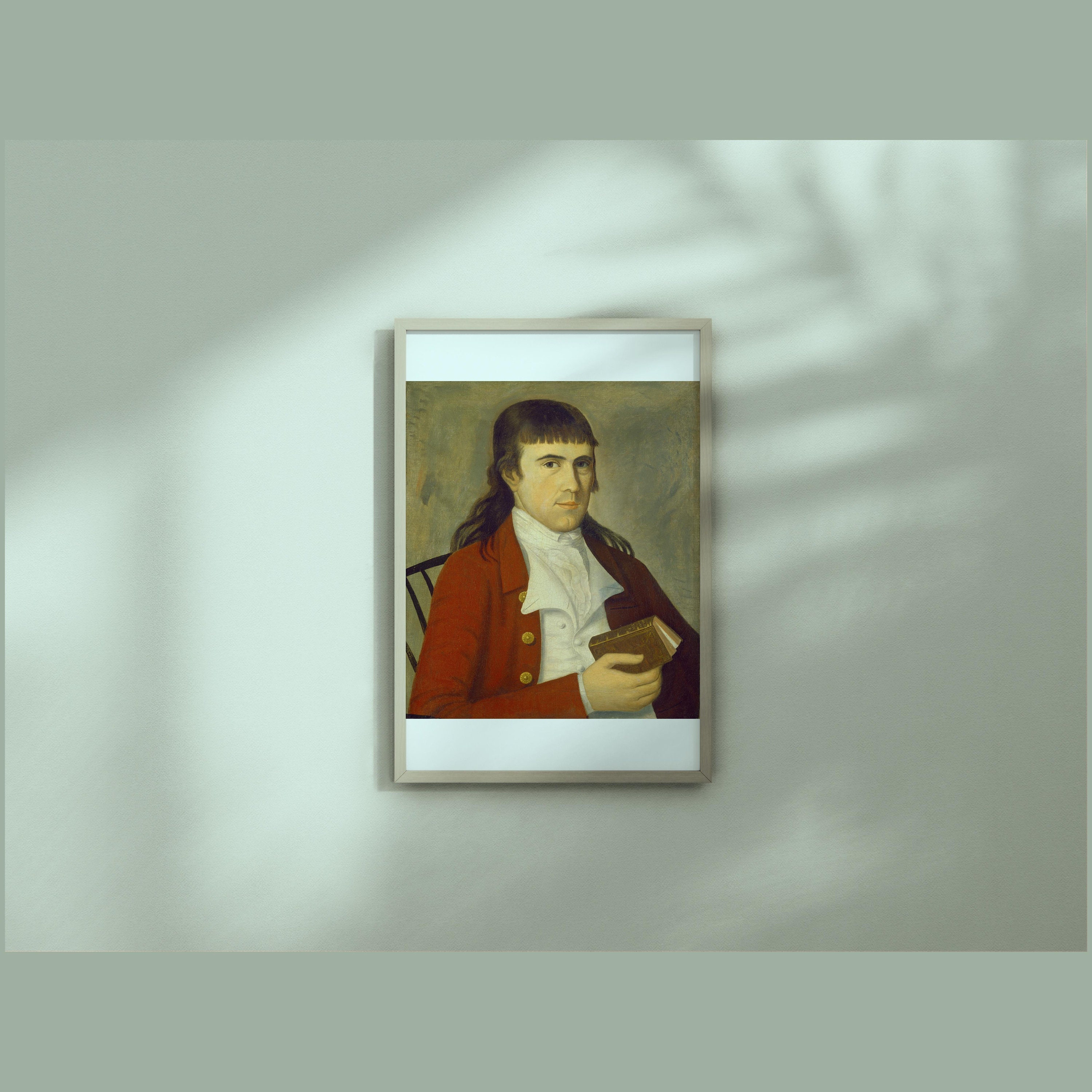 Portrait of a Man in Red by the Sherman Limner C. 1785/1790 Oil on ...