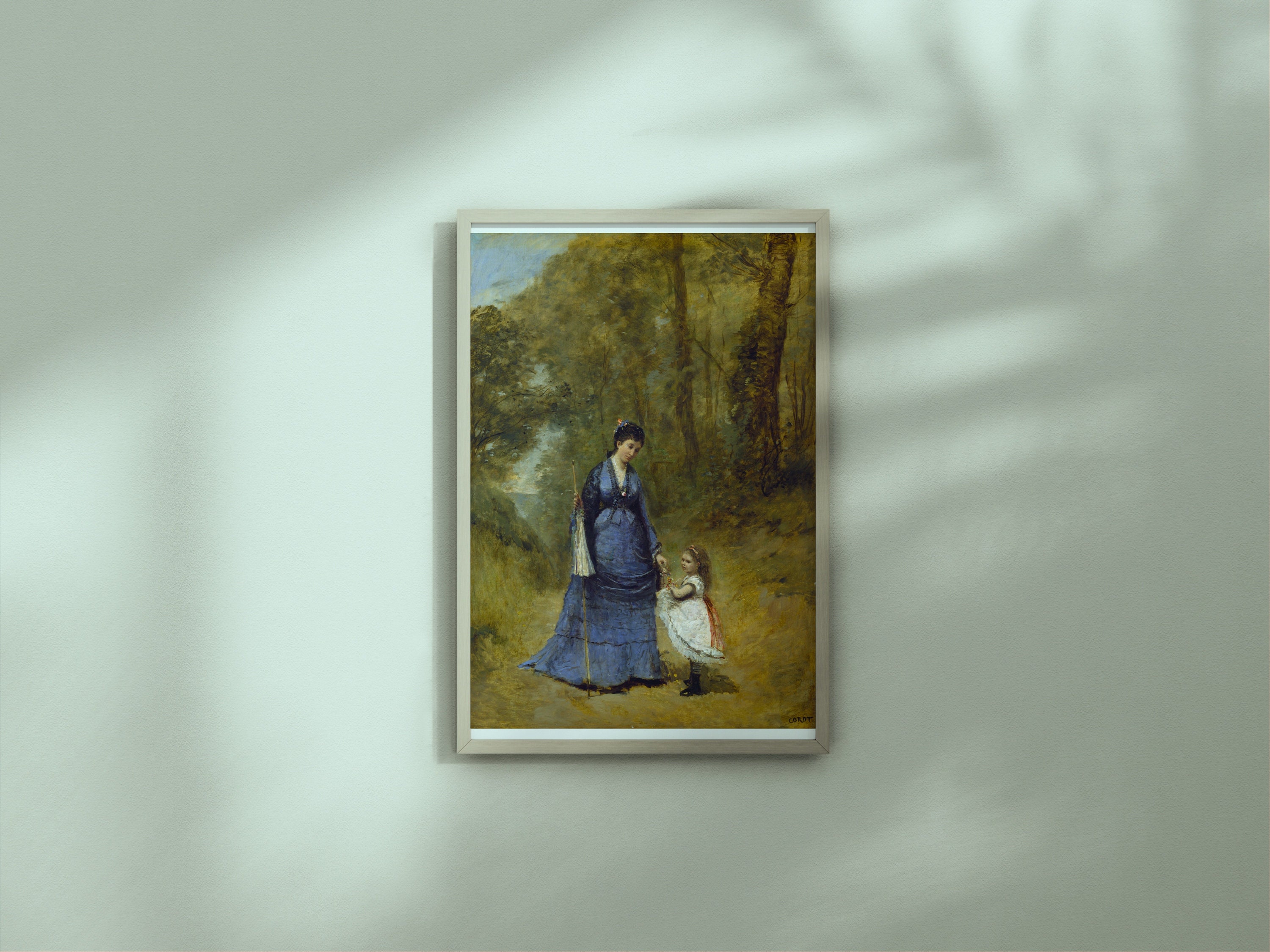 Nineteenth Century Oil Painting, Madame Stumpf and Her Daughter by Jean ...