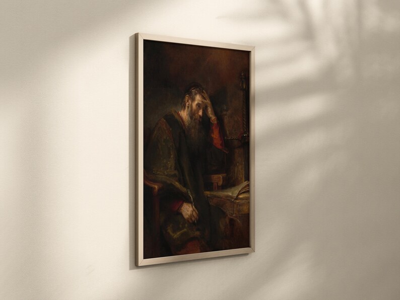 The Apostle Paul by Rembrandt Van Rijn C. 1657 Oil on Canvas Printable ...
