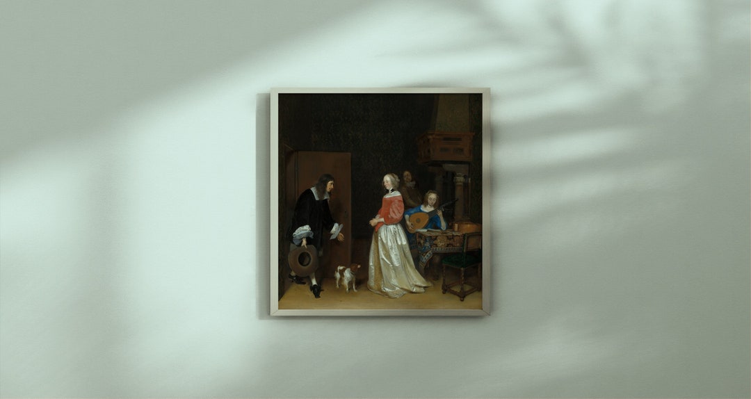 Printable Vintage Art: the Suitor's Visit by Gerard Ter Borch the ...