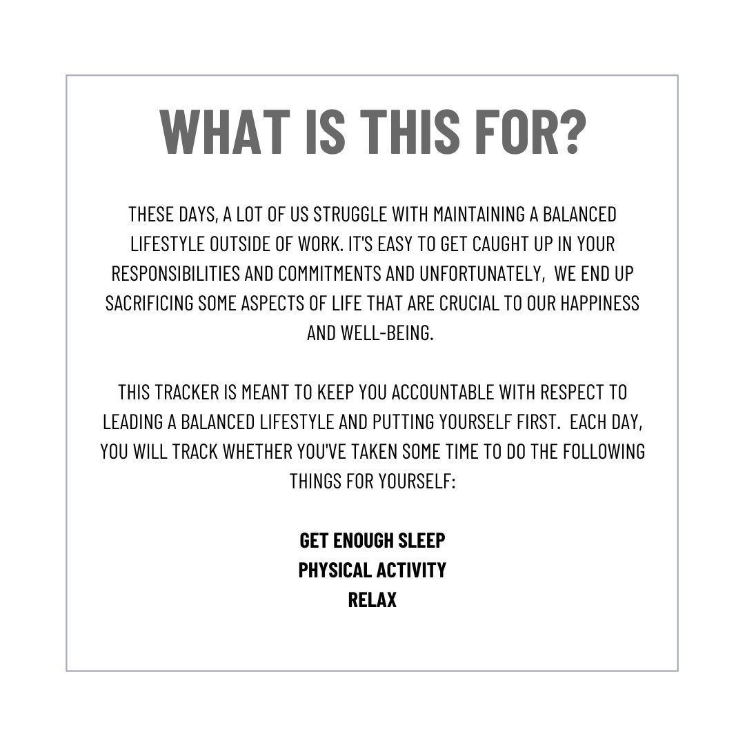 Work Life Balance Tracker for Well-being, at a Glance Overview With ...