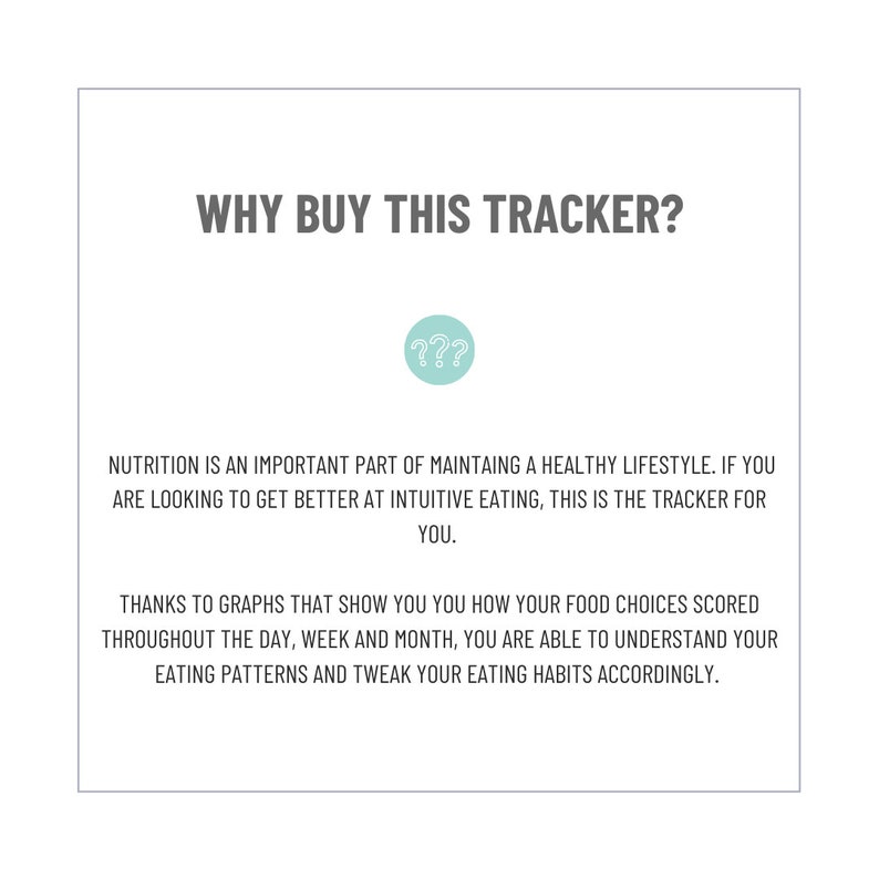 Mindful Eating Food Log Spreadsheet, Reusable 4 Week Template With ...