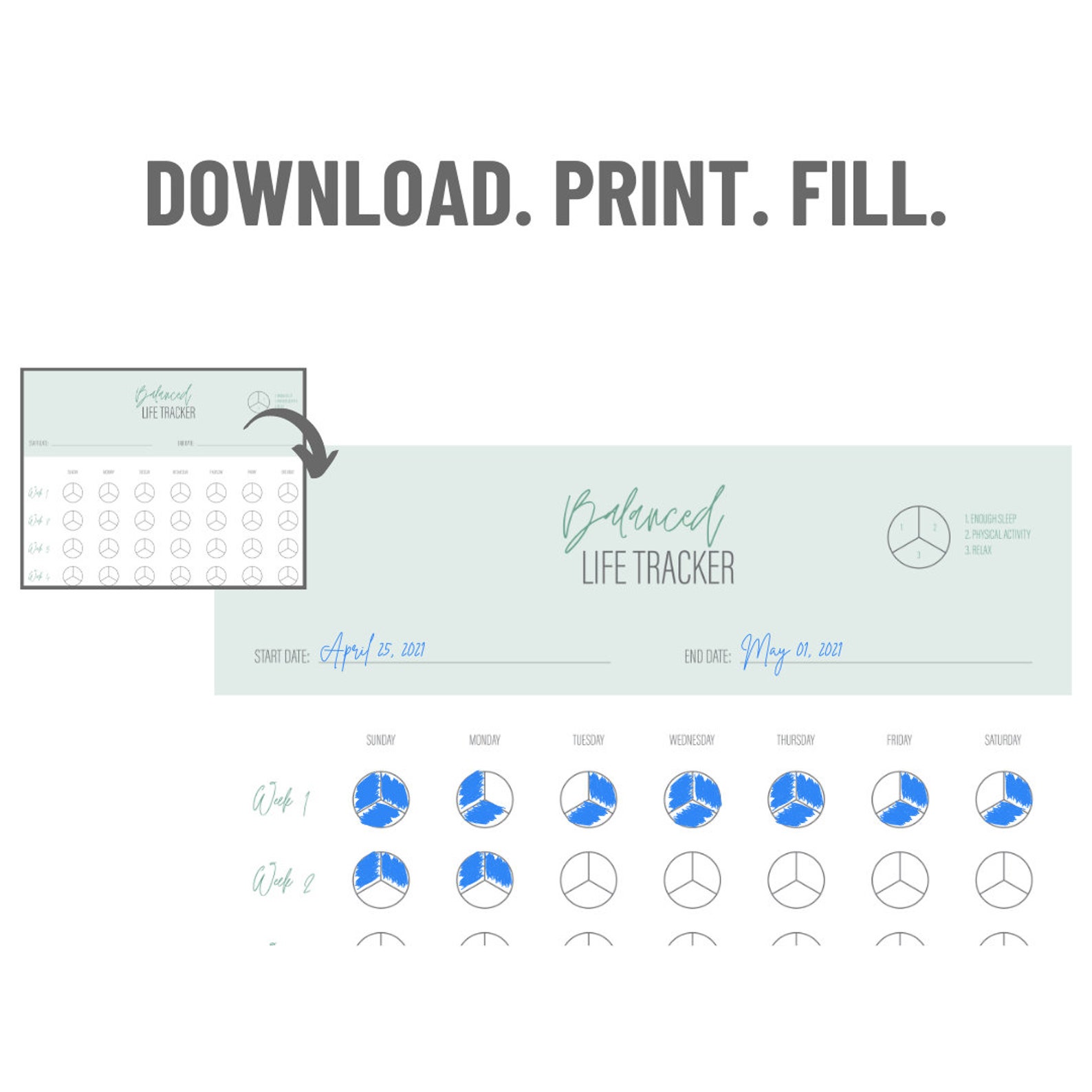 Work Life Balance Tracker for Well-being, at a Glance Overview With ...
