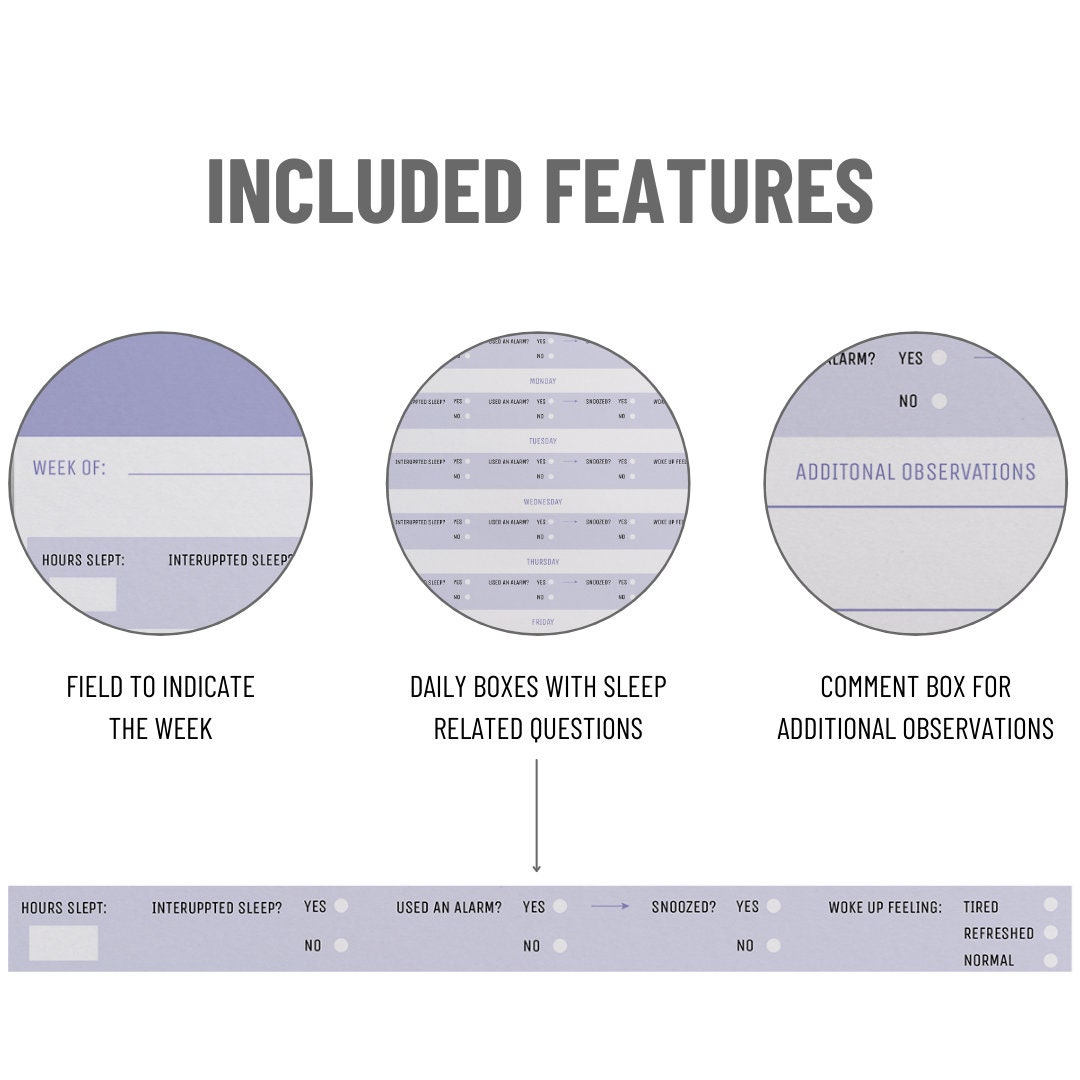 Quality Sleep Tracker With Questions to Monitor Slumber Hours,get Your ...