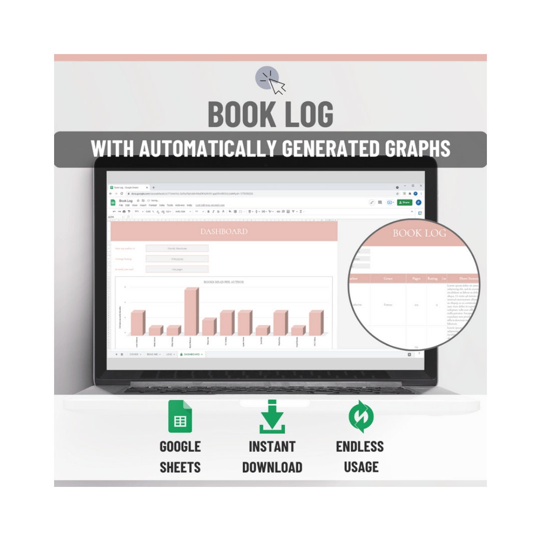 Book Log Template With Detailed Record of Title, Author, Genre, Pages ...
