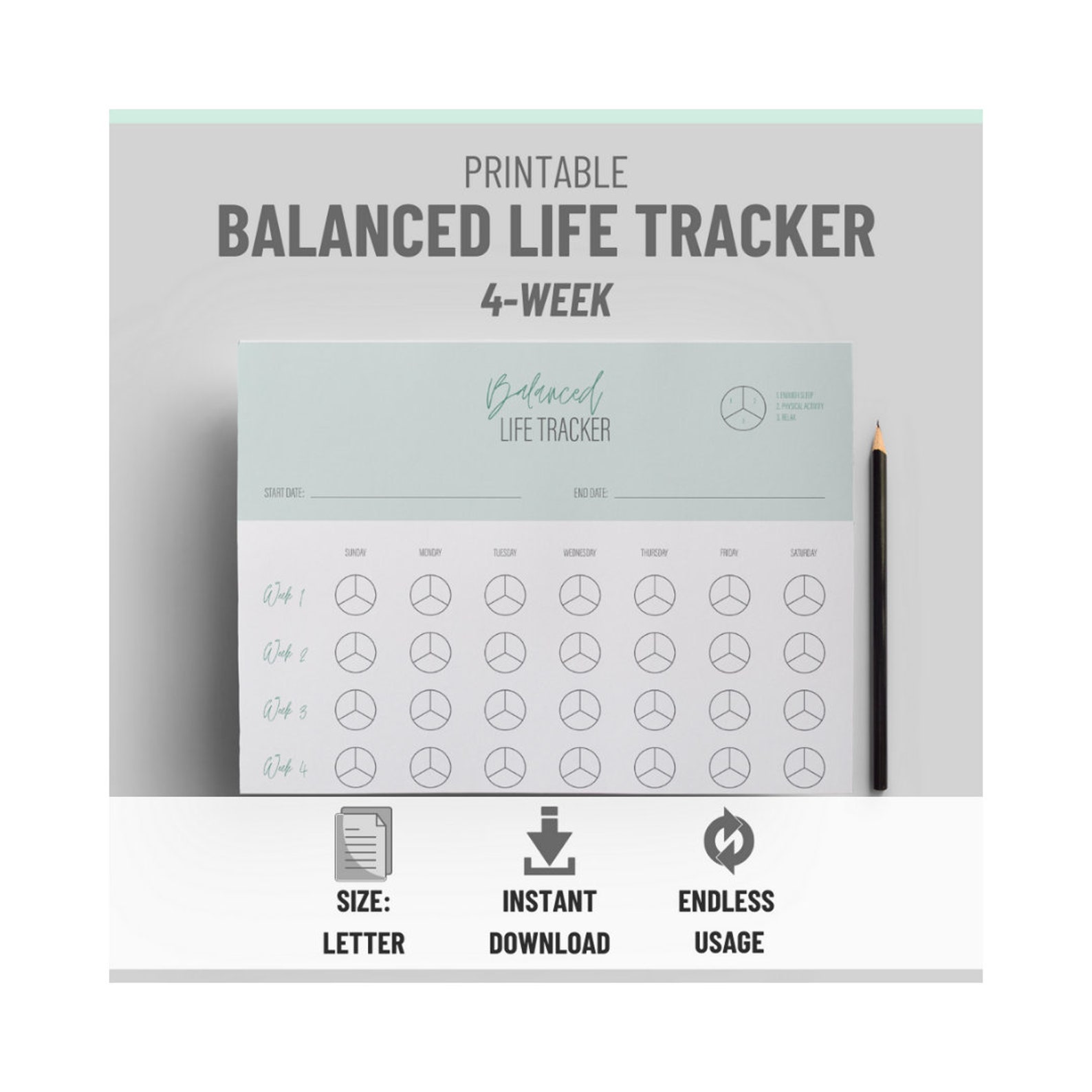 Work Life Balance Tracker for Well-being, at a Glance Overview With ...