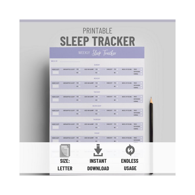 Quality Sleep Tracker With Questions to Monitor Slumber Hours,get Your ...