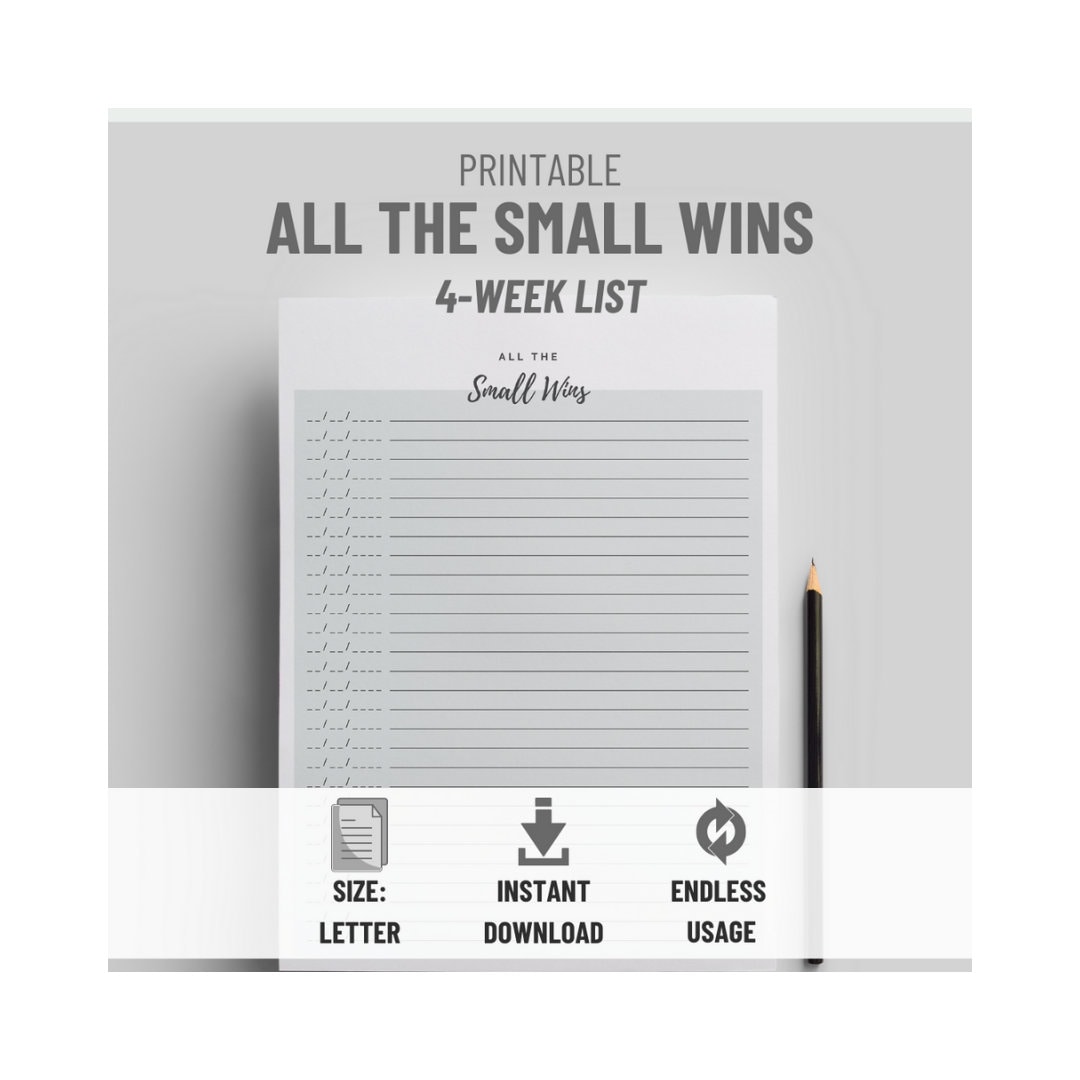 Small Wins Log to Recognize Your Achievements and Daily Successes. See ...