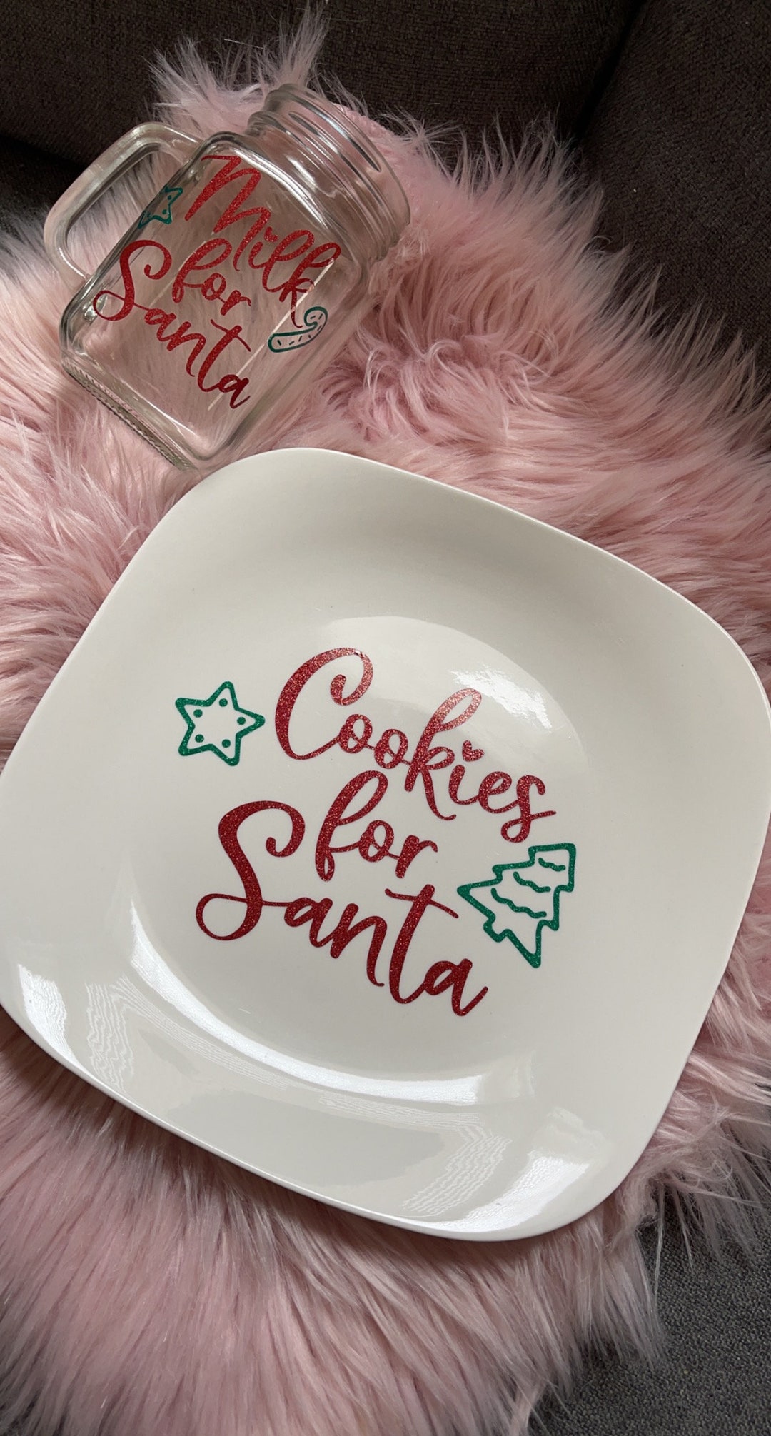 Santas Milk and Cookies Set - Etsy