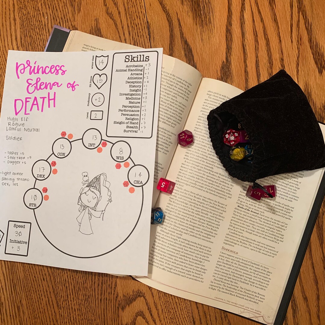 RPG **BLANK** Character Sheet PDF Downloadable - Etsy