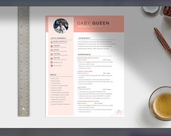 Women in Tech STEM Resume + CV Template | 2 Page Resume + Cover Letter | Instant Download | DIY ...