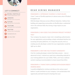 Women in Tech Devrel Resume + CV Template | 2 Page Resume + Cover Letter | Instant Download ...