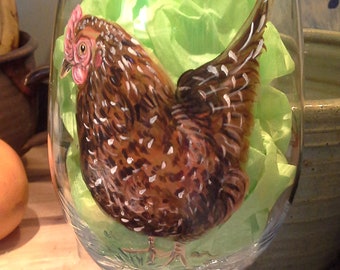 Hand Painted Chicken - Etsy